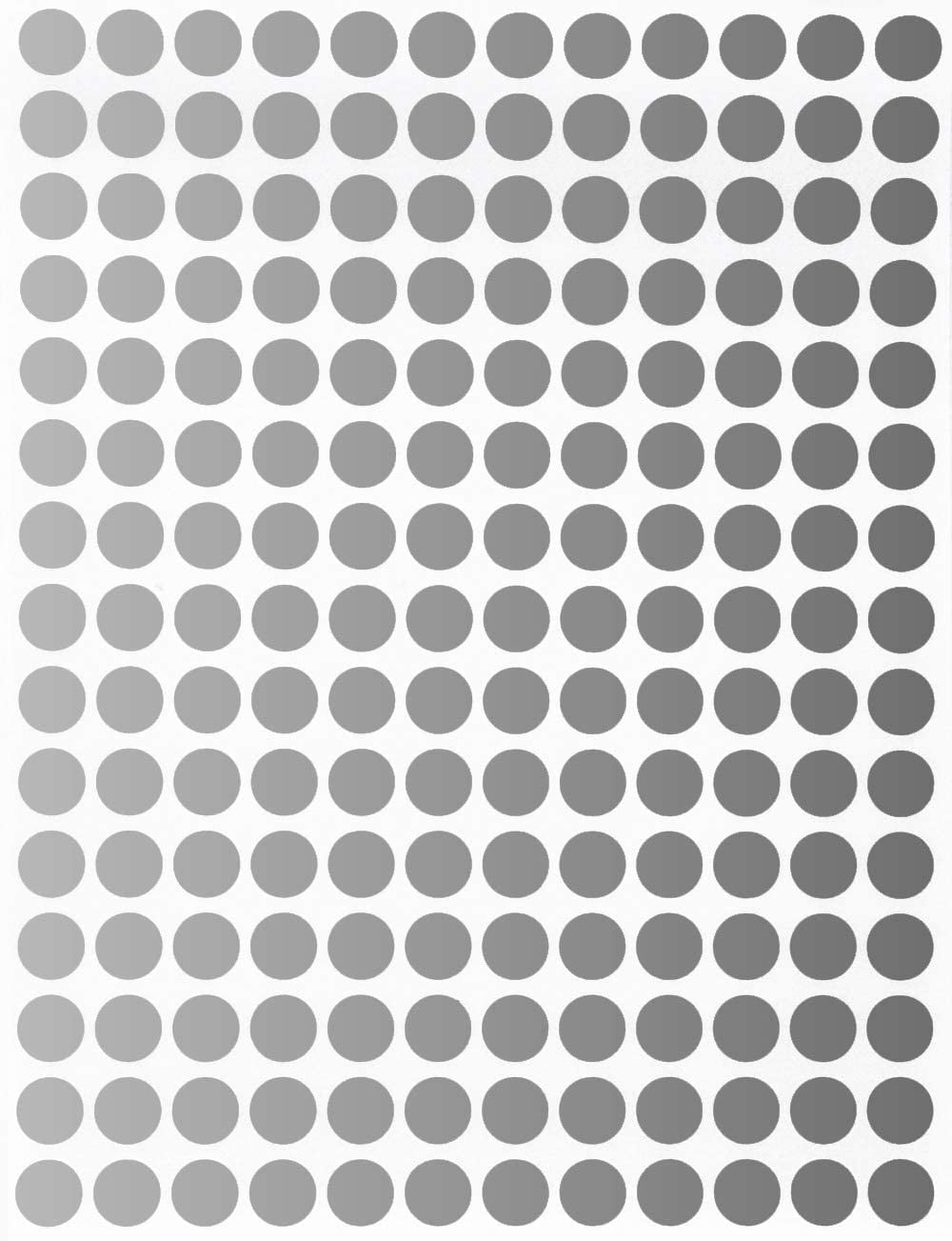 Small Dot Sticker ¼” inch 8mm - 9000 Pack. Colored Labels in Silver ...