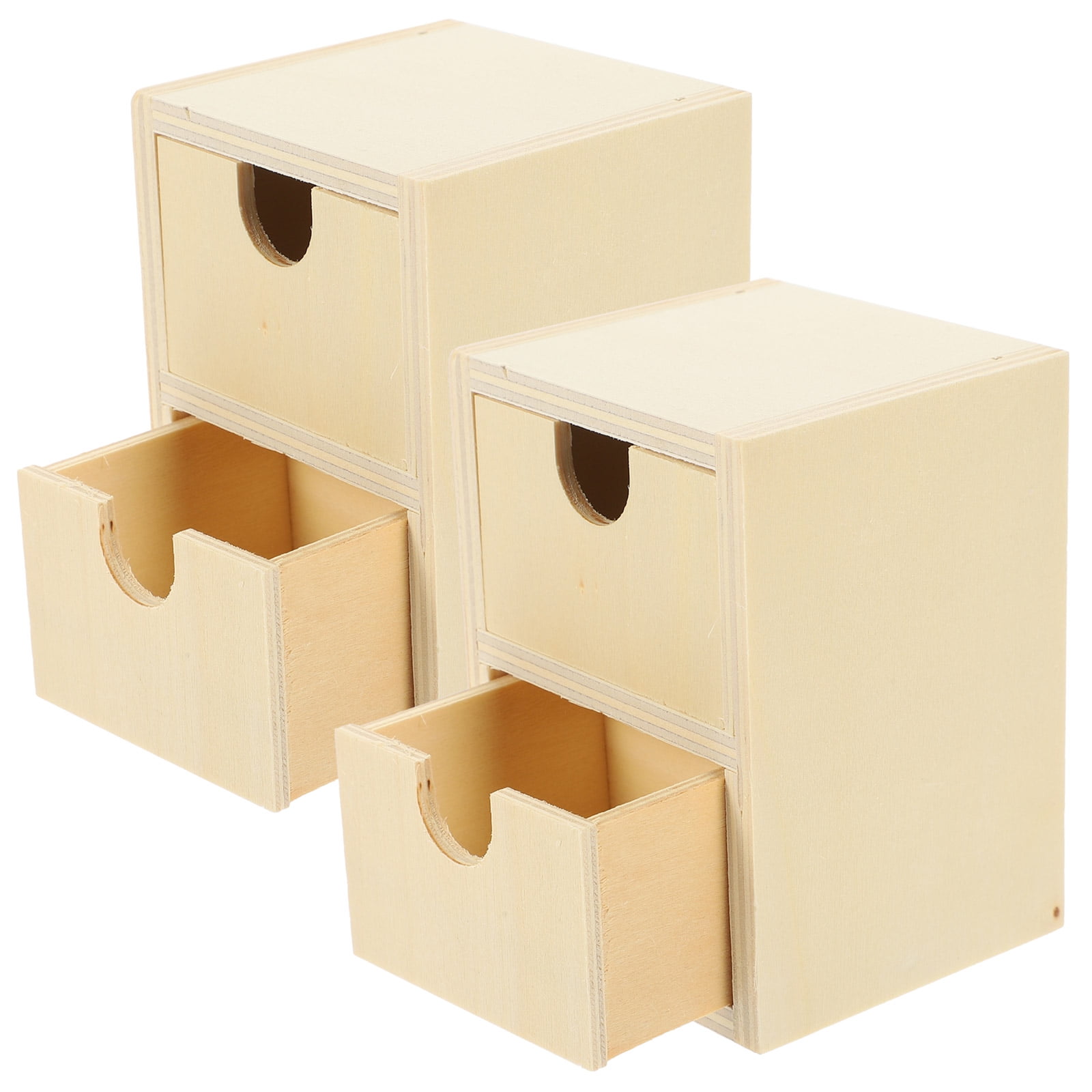 Small Drawer Blank Wood for Children DIY Unfinished Mini Drawers Boxes ...