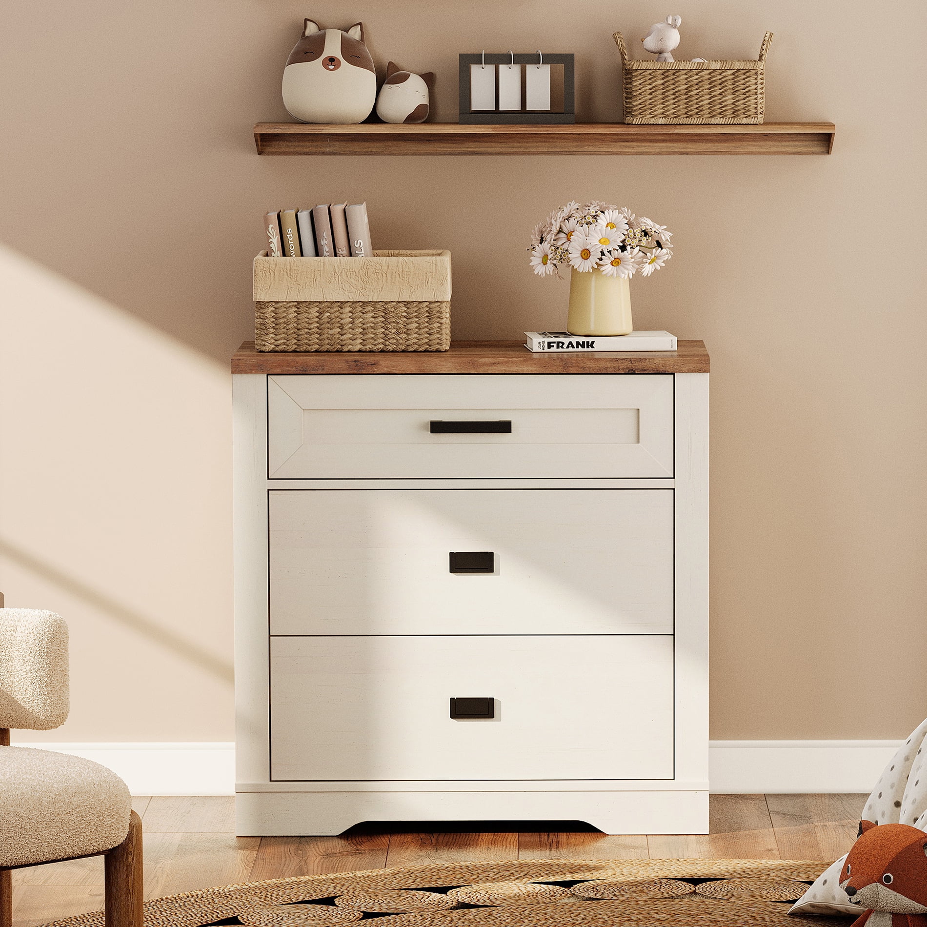 Small Dresser for Bedroom, 3 Drawer Dresser for Closet Organizers and ...