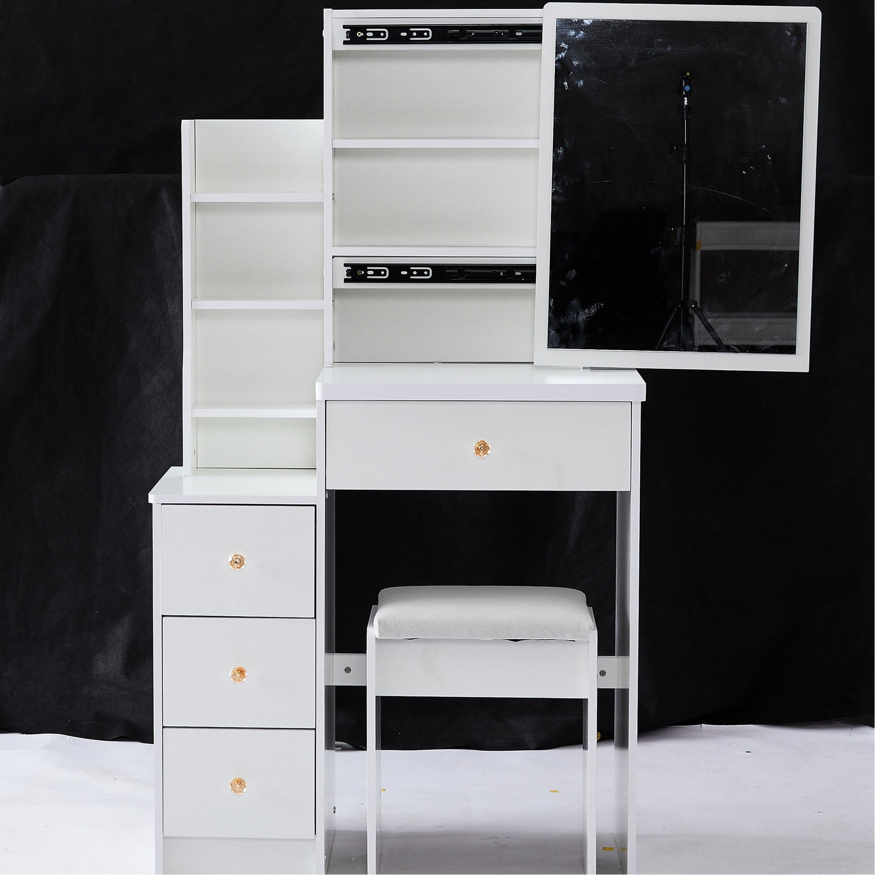 Small Dressing Table Set / Suitable for Tight Spaces / Well-labeled ...