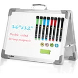 Small Dry Erase White Board – Magnetic Desktop Foldable Whiteboard ...