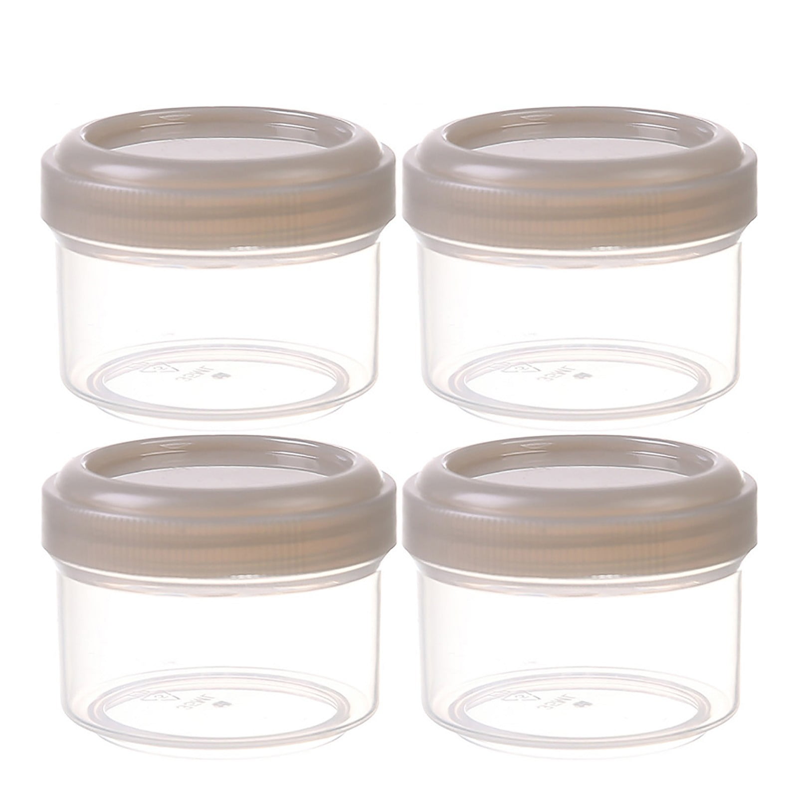 Small Durable Salad Dressing Containers, [4 Pack*2 oz] Reusable Easy to ...