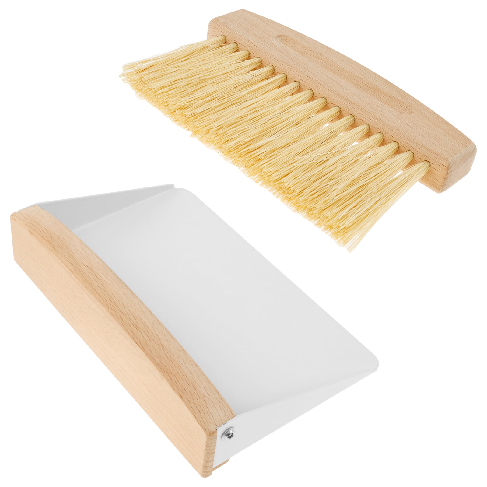 Small Dust Pan and Brush Set Wood Table Brush and Dustpan Set Portable ...