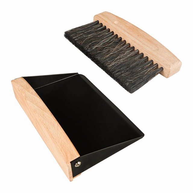 Small Dust Pan and Brush Set, Mini Hand Broom and Dustpan Set, Wooden ...