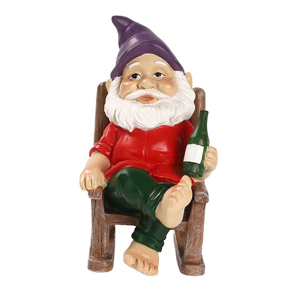 Small Dwarf Ornament Garden Dwarf Statue Decorative Resin Gnome ...