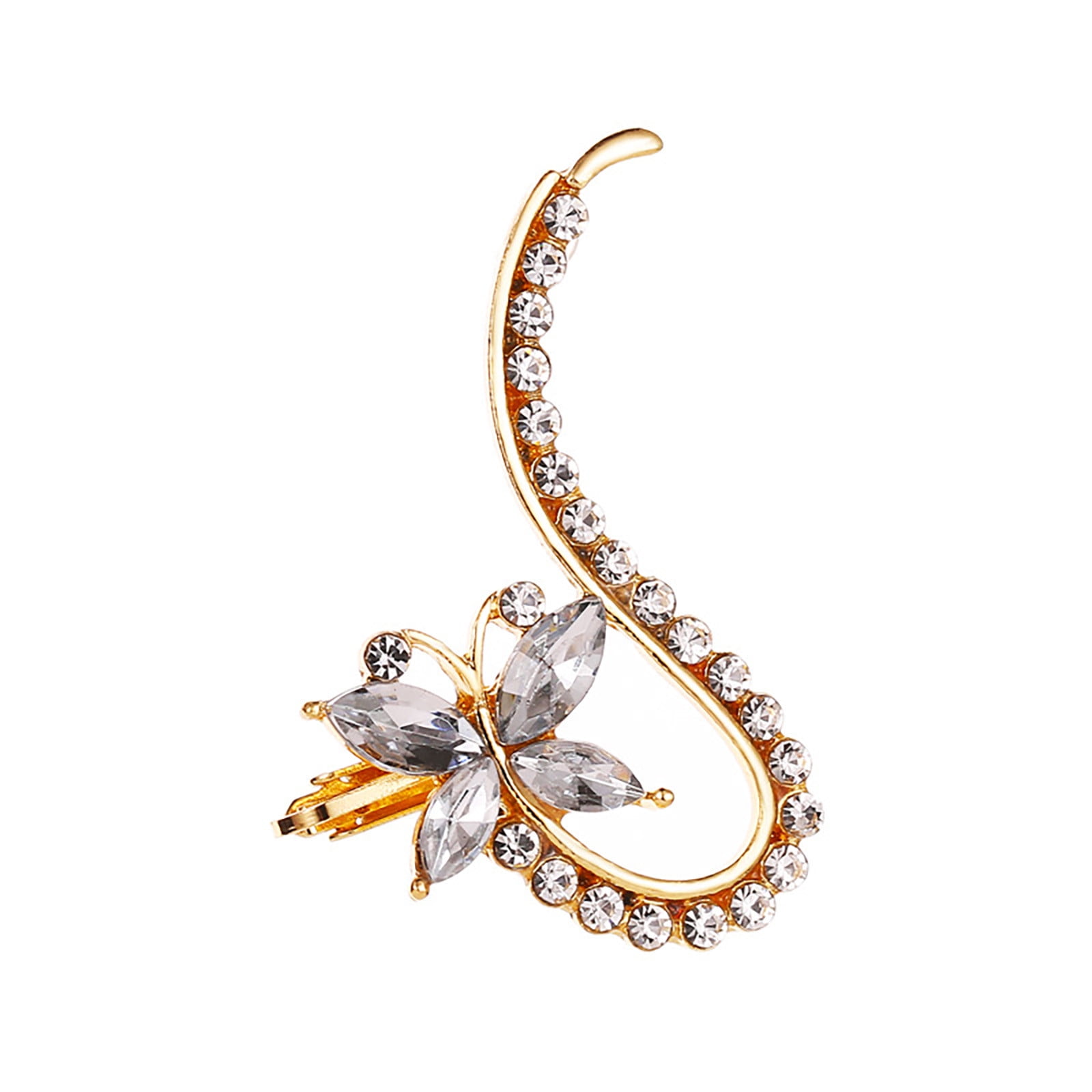 Small Earrings for Women Gold And Silver Temperament Full Diamond Ears ...