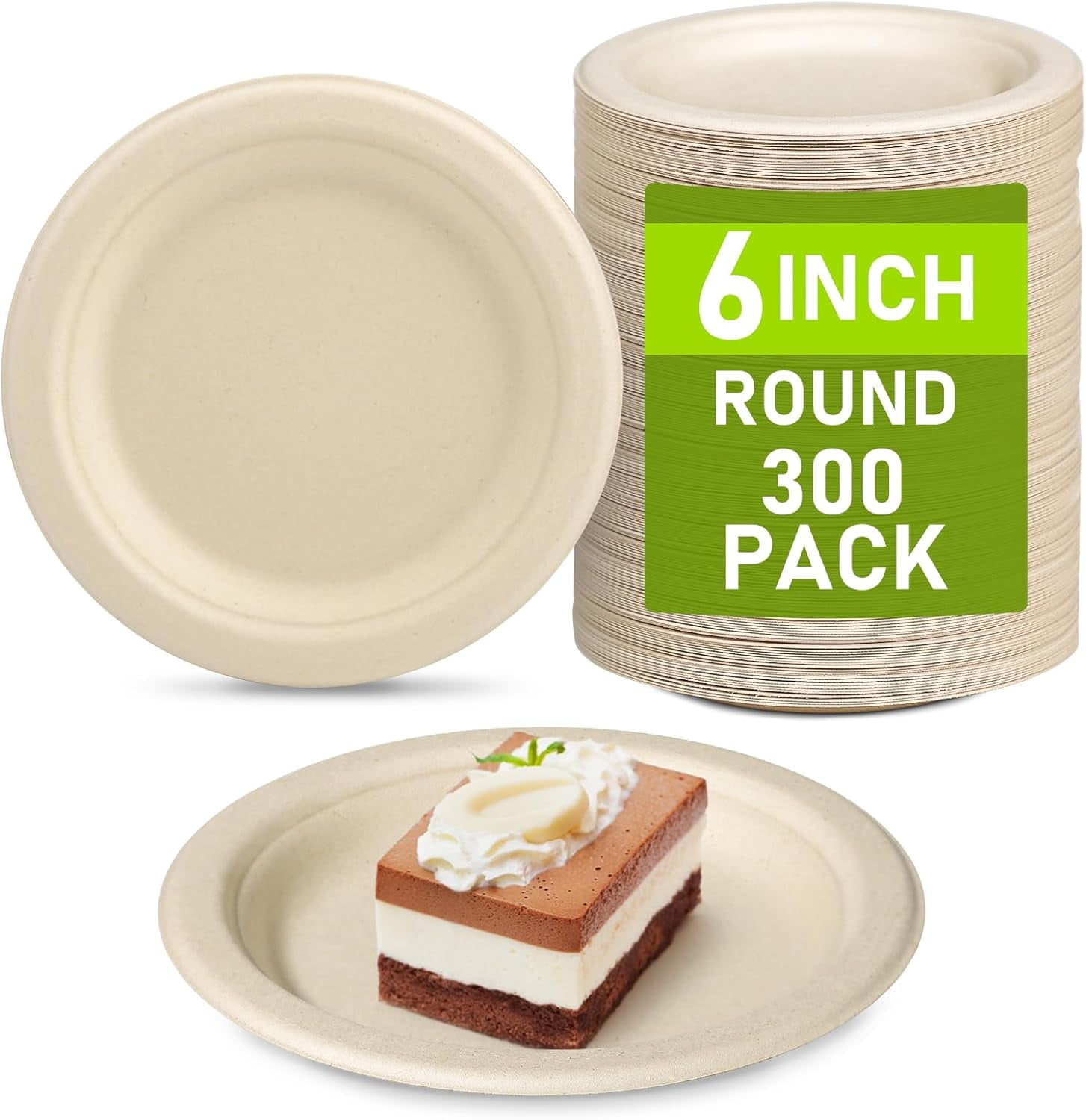 Small Eco-Friendly Disposable Paper Plates, Biodegradable Compostable ...