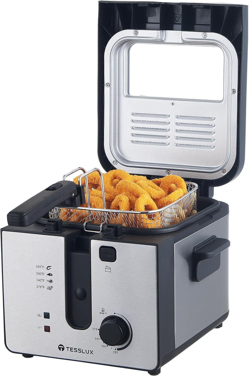 Small Electric Deep Fryer with Basket, 2.5 Liter Capacity for Home Use ...