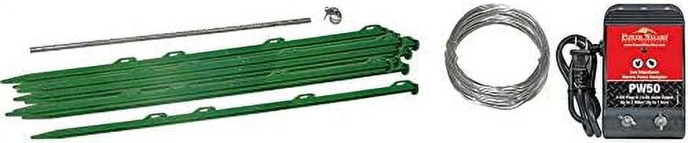 Barndoor Ag Small Animal Electric Fence Kit - PW50 Fence Energizer, 10 ...