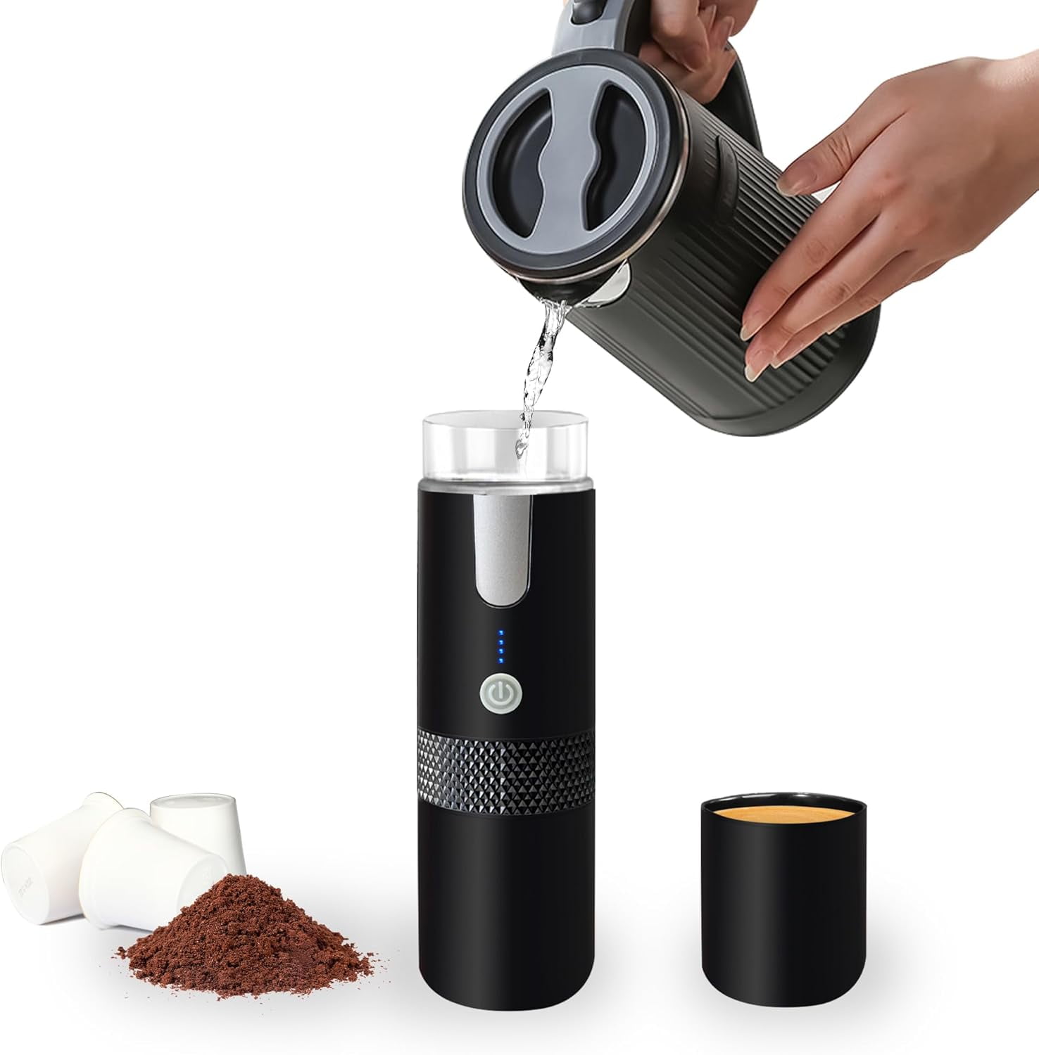 Small Electric Tea Kettle Portable Espresso Maker - Walmart.com