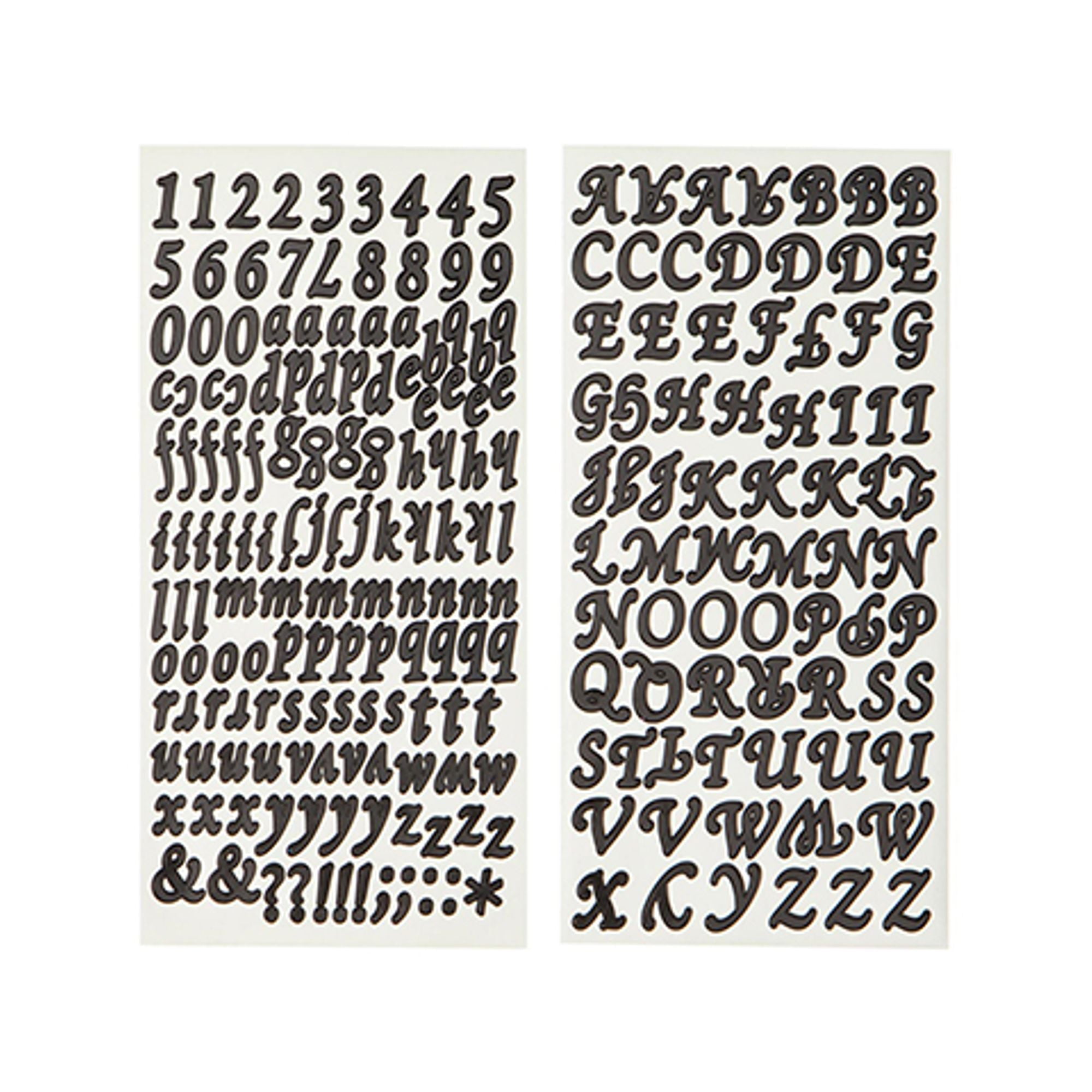 Small Elegant Font Letter Stickers in Black Licorice by Darice - .5 ...