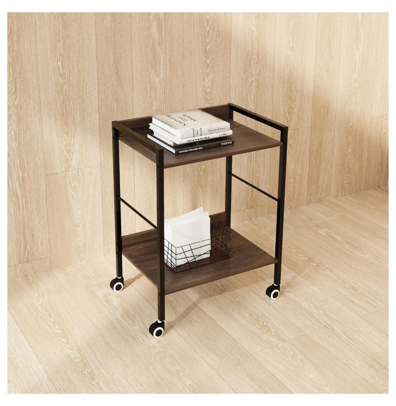 Small End Table, Side Table 17 inch, Narrow Nightstand Bedside Table ...