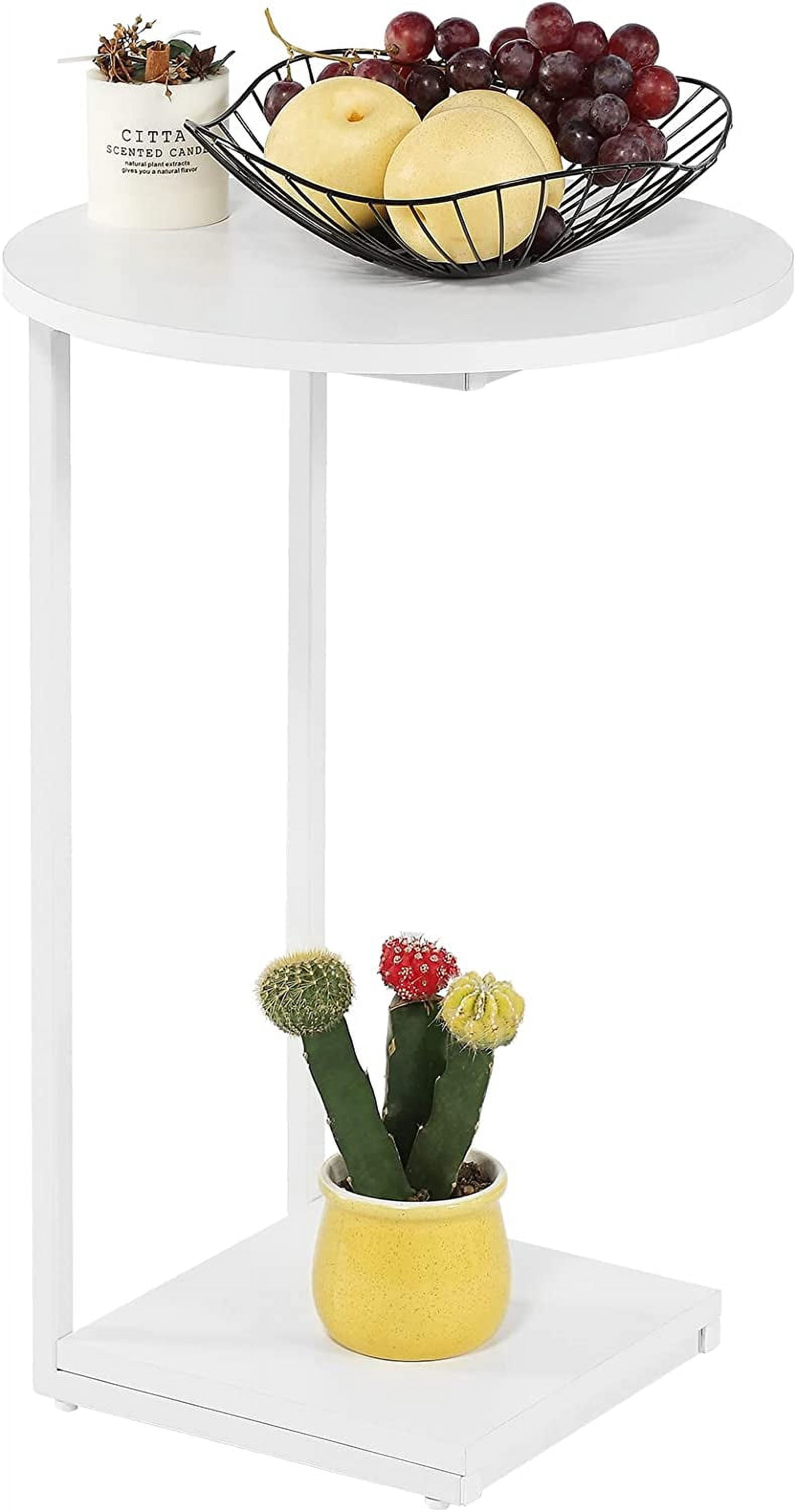 Small End Table,c Table End Table for Sofa,Round Coffee Table is ...