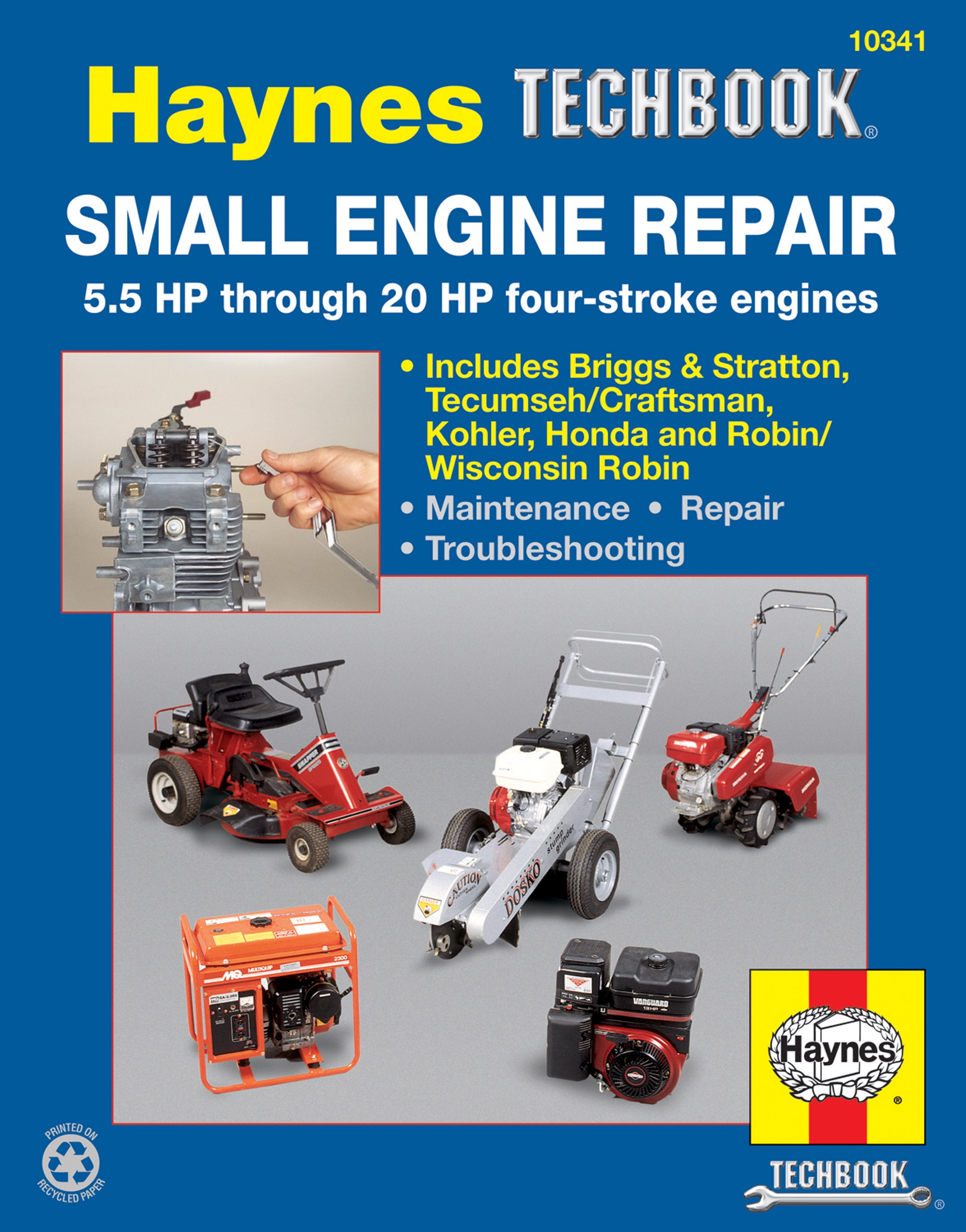 Small Engine Repair 5.5 HP through 20 HP Haynes Techbook (USA ...