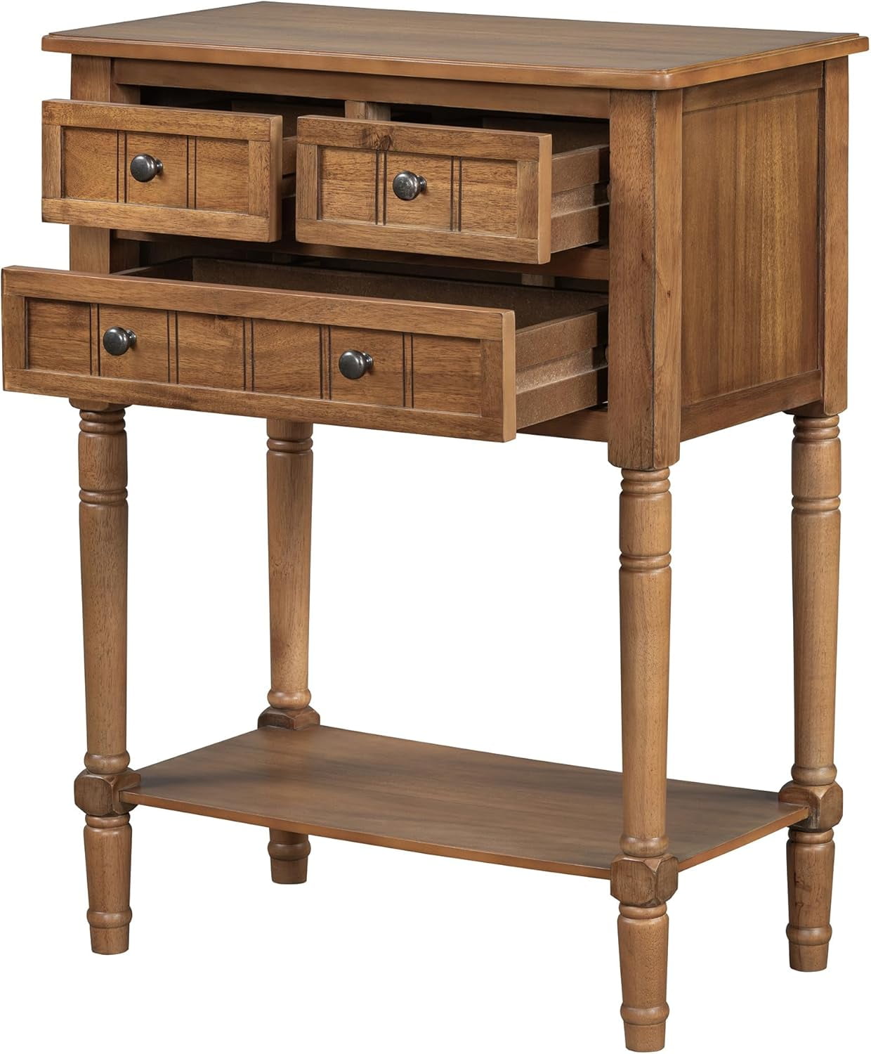 Small Entryway Console Table with 3 Storage Drawers, Narrow Side Table ...