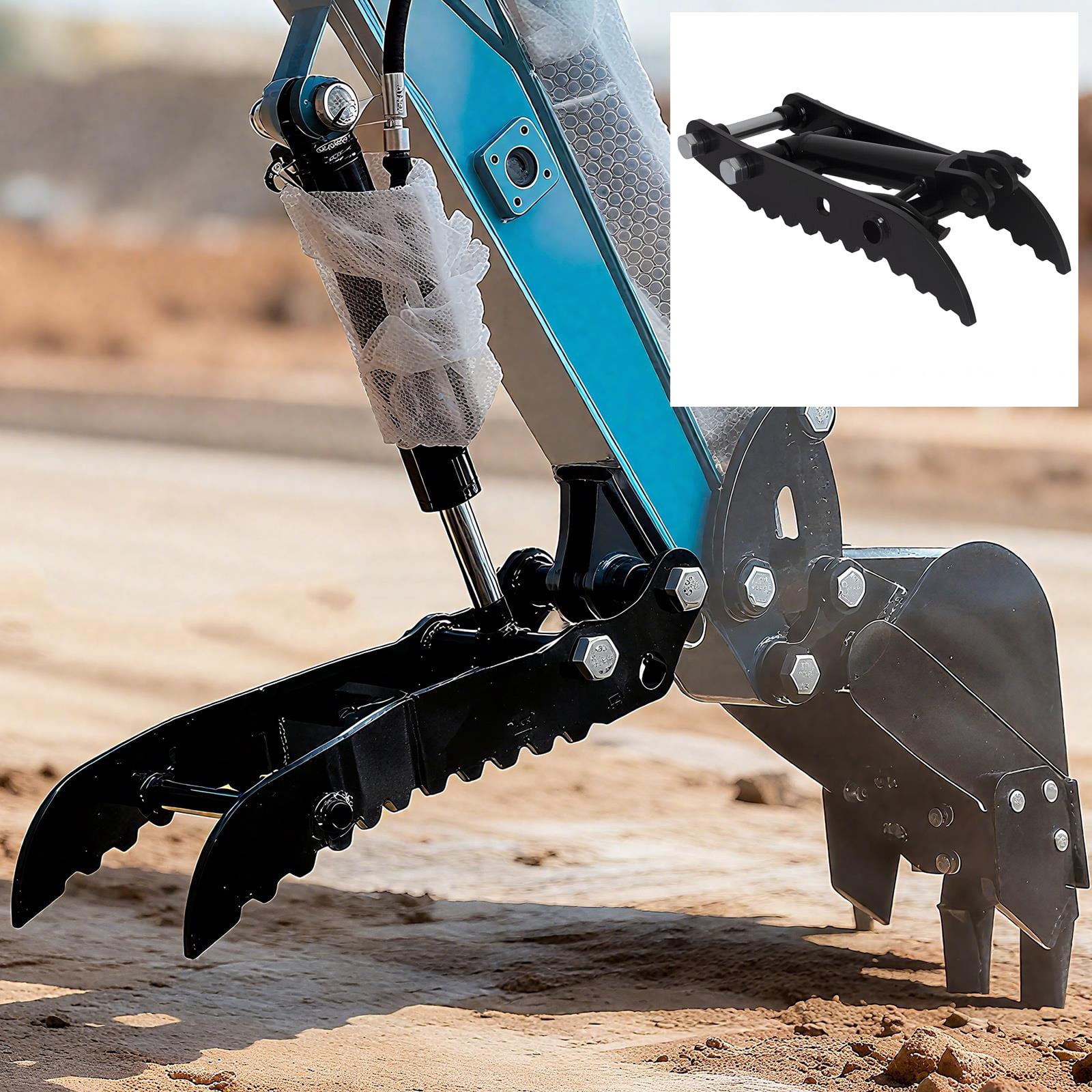 Small Excavator Hydraulic Finger, 3-Hole L-Shaped Bracket, Capable of ...