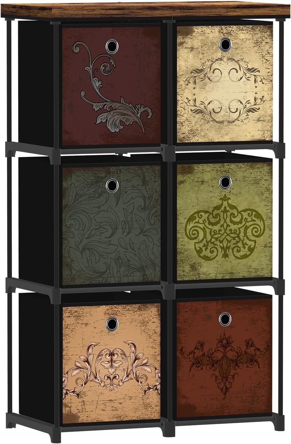 Small Fabric Dresser with 6 Drawers, DIY Cube Organizer for Closet ...