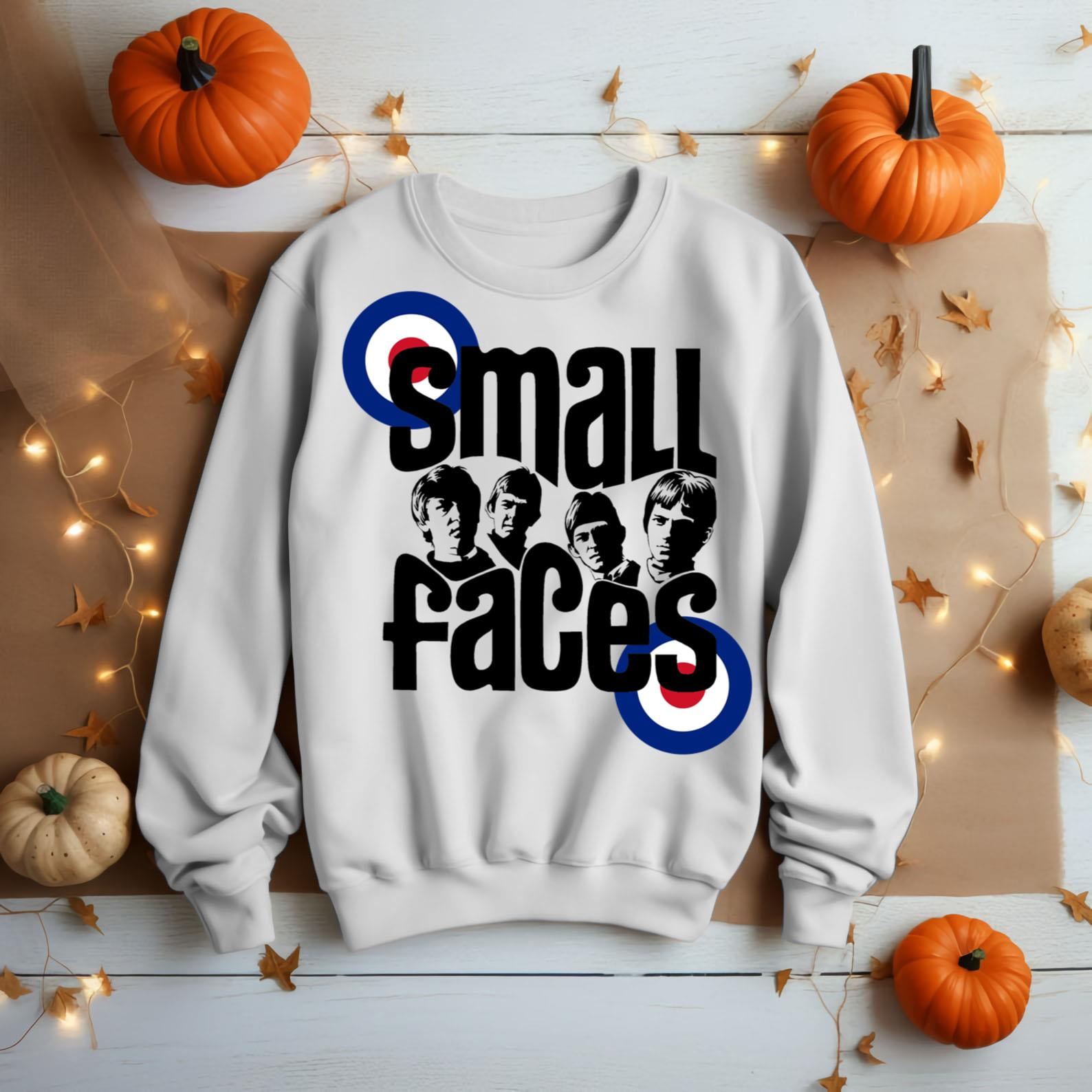Small Faces LOGO BADGE T-shirt MUSIC MOD BAND ALBUM TEE WHITE FACE 60S ...