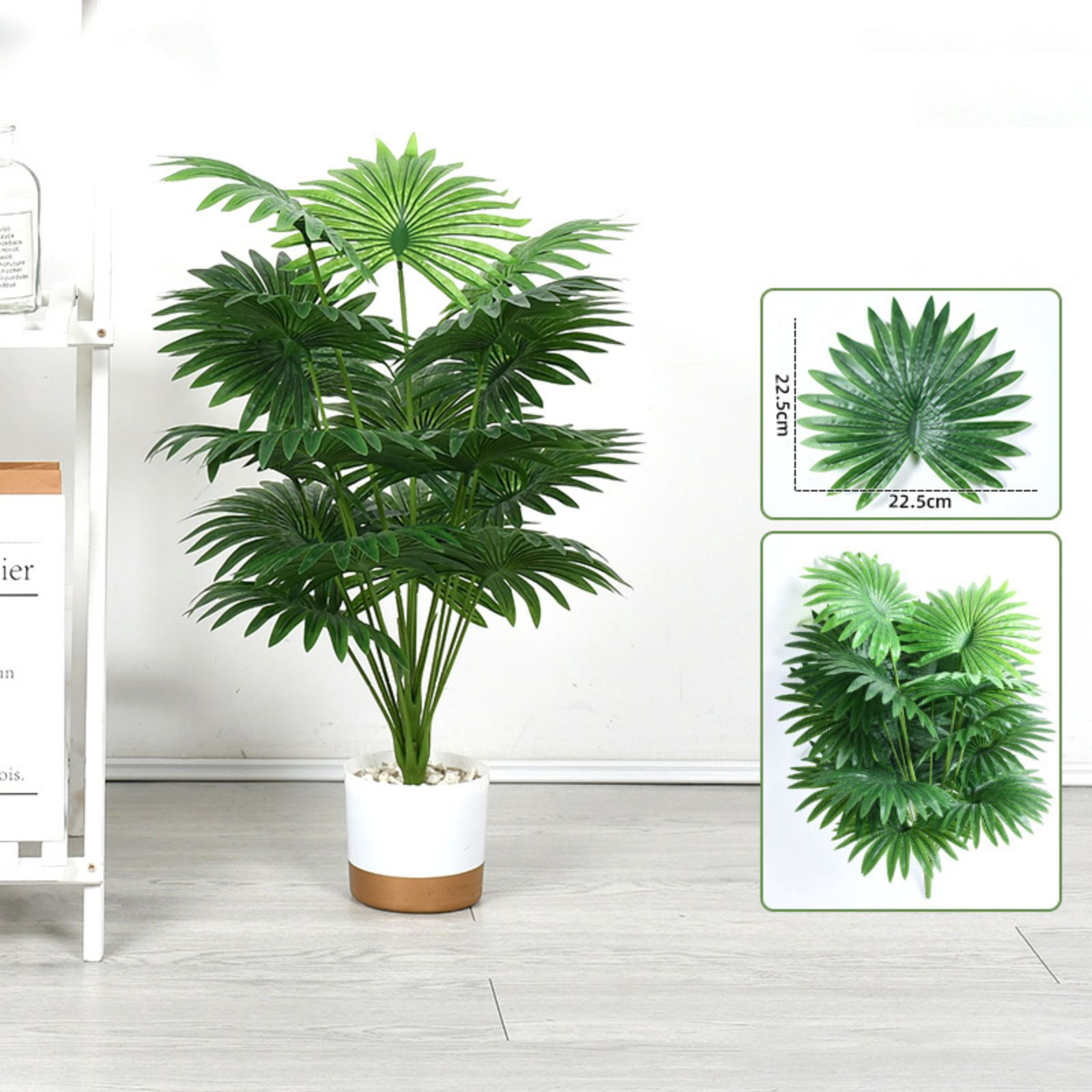 Small Fake Plant Artificial Palm Plant in Pot Faux Tropical Palm Tree ...