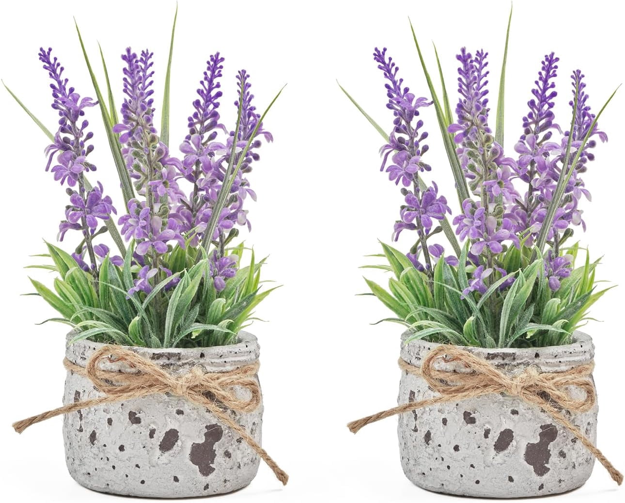 Small Fake Plants with 2 Pack, The Lavender for Bathroom Shelf Decor ...