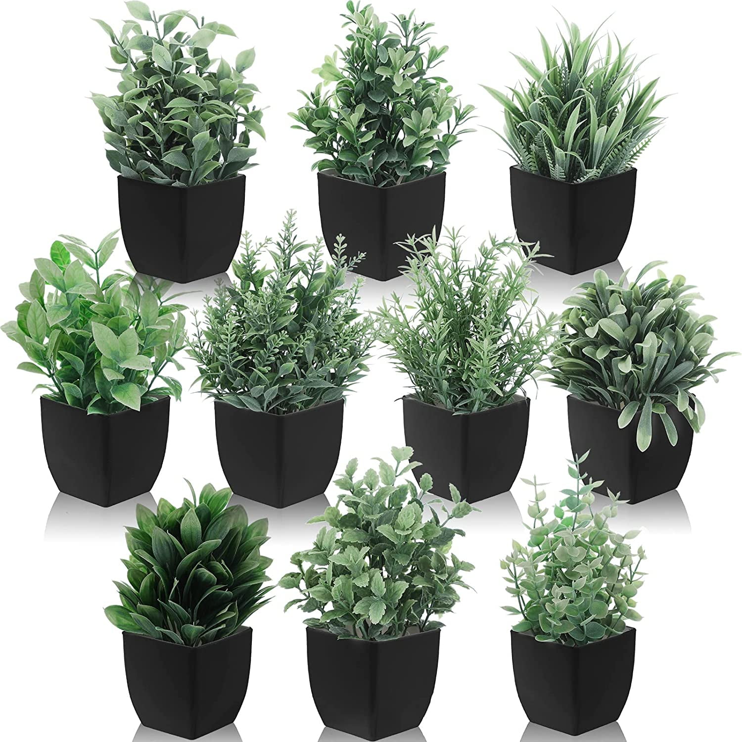 Small Fake Plants Mini Artificial Potted Plants Indoor Plastic ...