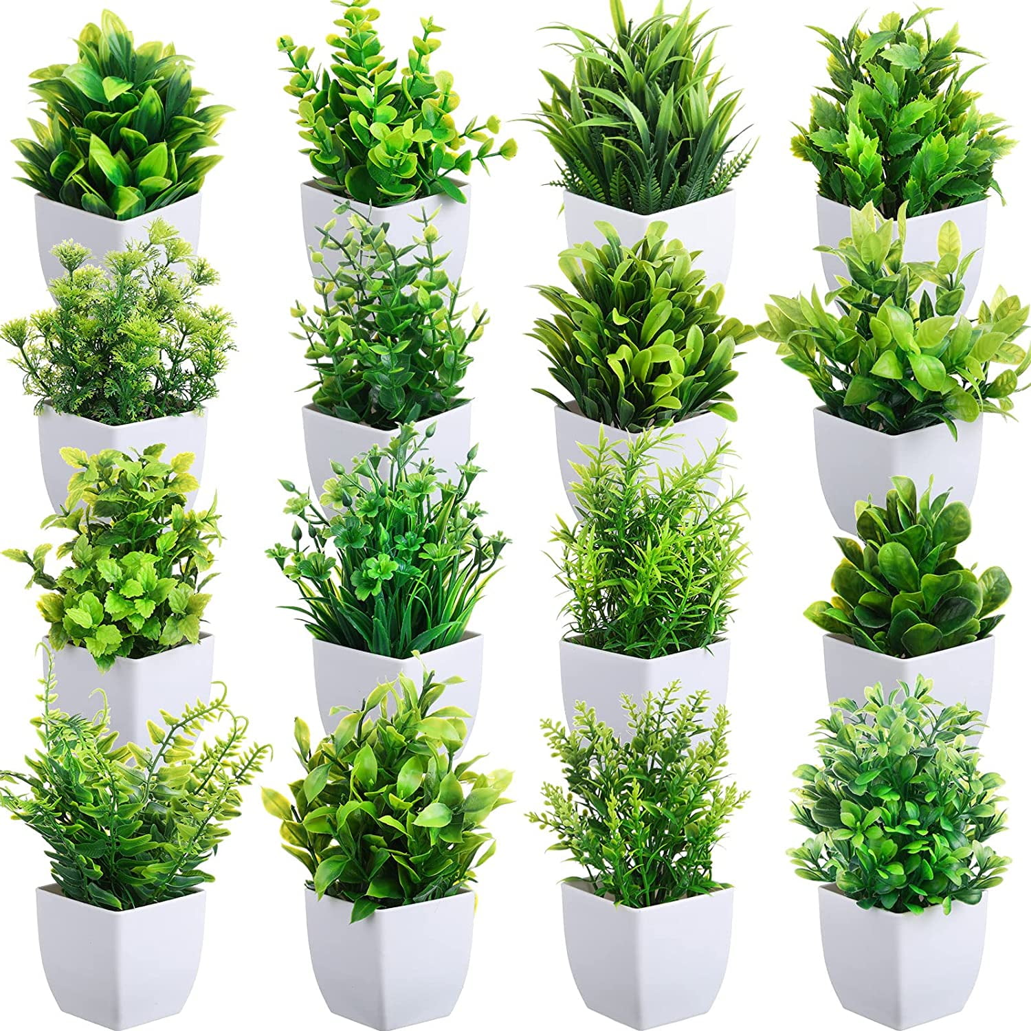 Small Fake Plants Mini Artificial Potted Plants Indoor Plastic ...