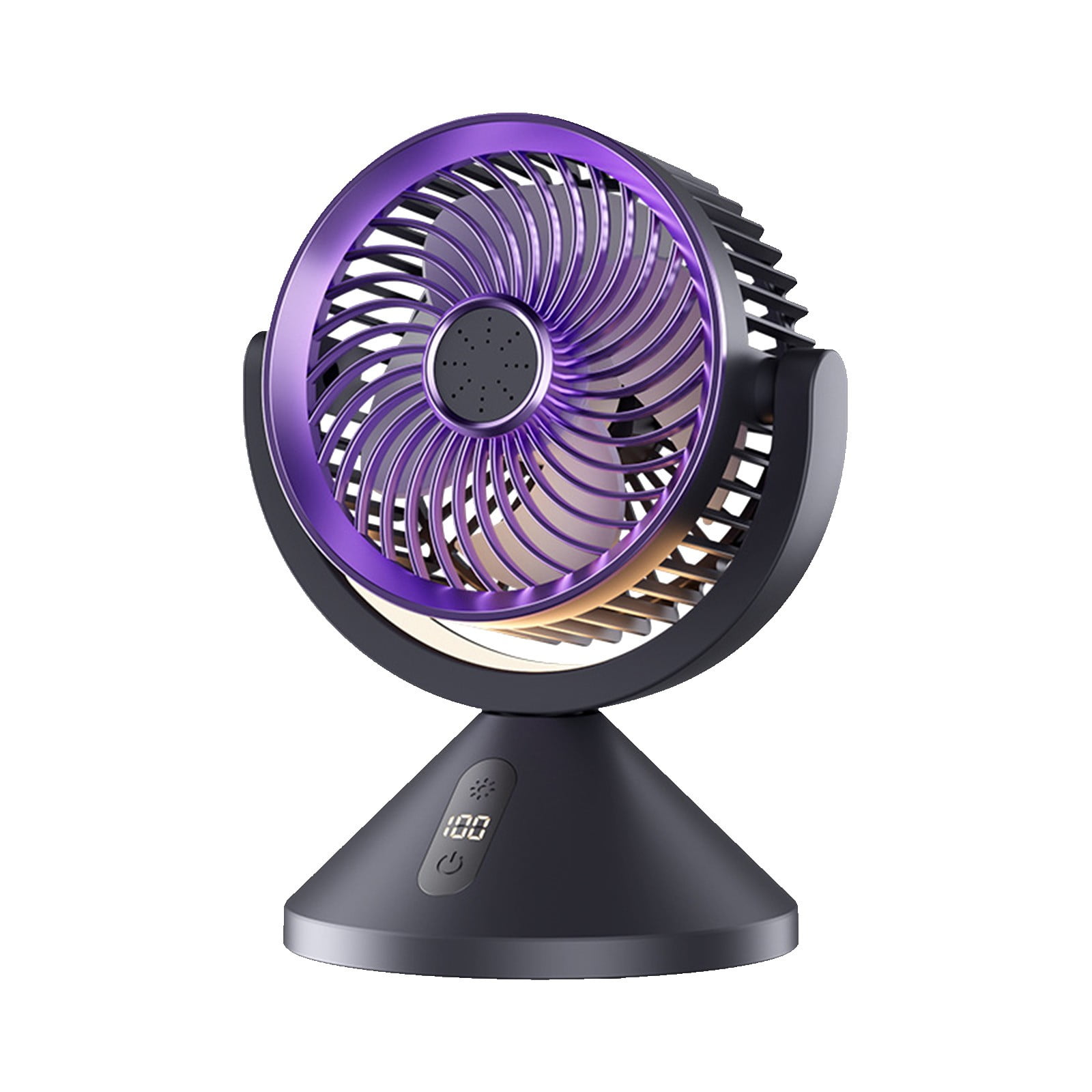 Small Fan,Digital Display Circulating Fan Desktop Vertical 100 Speed ...