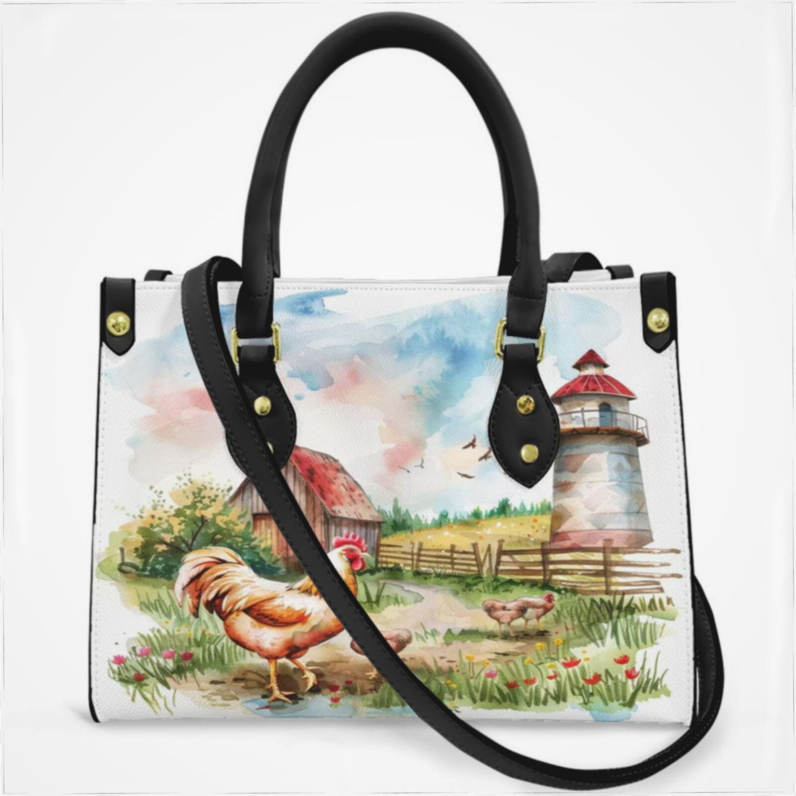 Small Farm House For Chicken Cross Body Bags For Women Small Leather ...