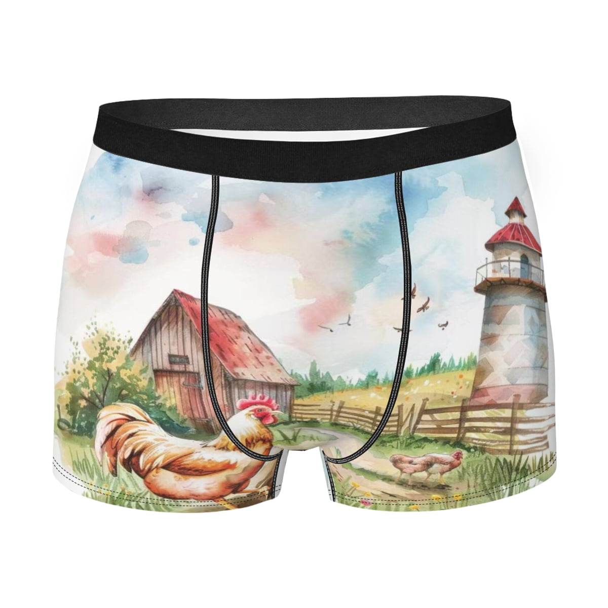 Small Farm house for Chicken Boxer Shorts For Man 3D Print Male ...
