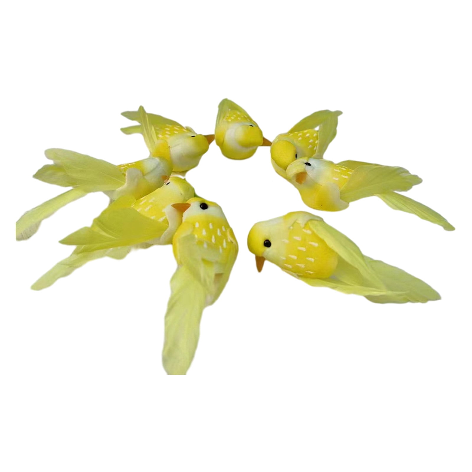 Small Feathered Bird Statue Artificial Birds Model Outdoor Home Garden ...