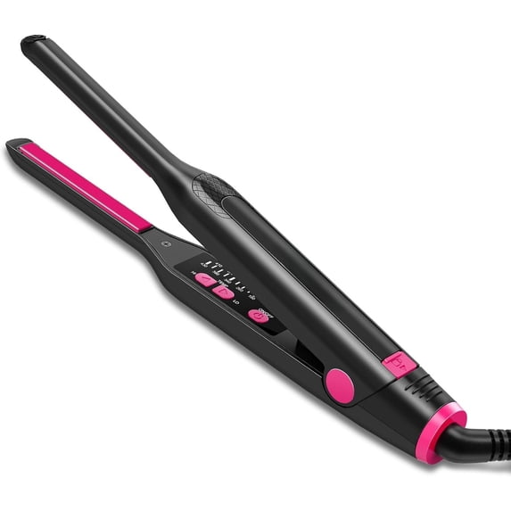Small Flat Irons for Short Hair, 3/10" Pencil Flat Iron with Adjustable ...