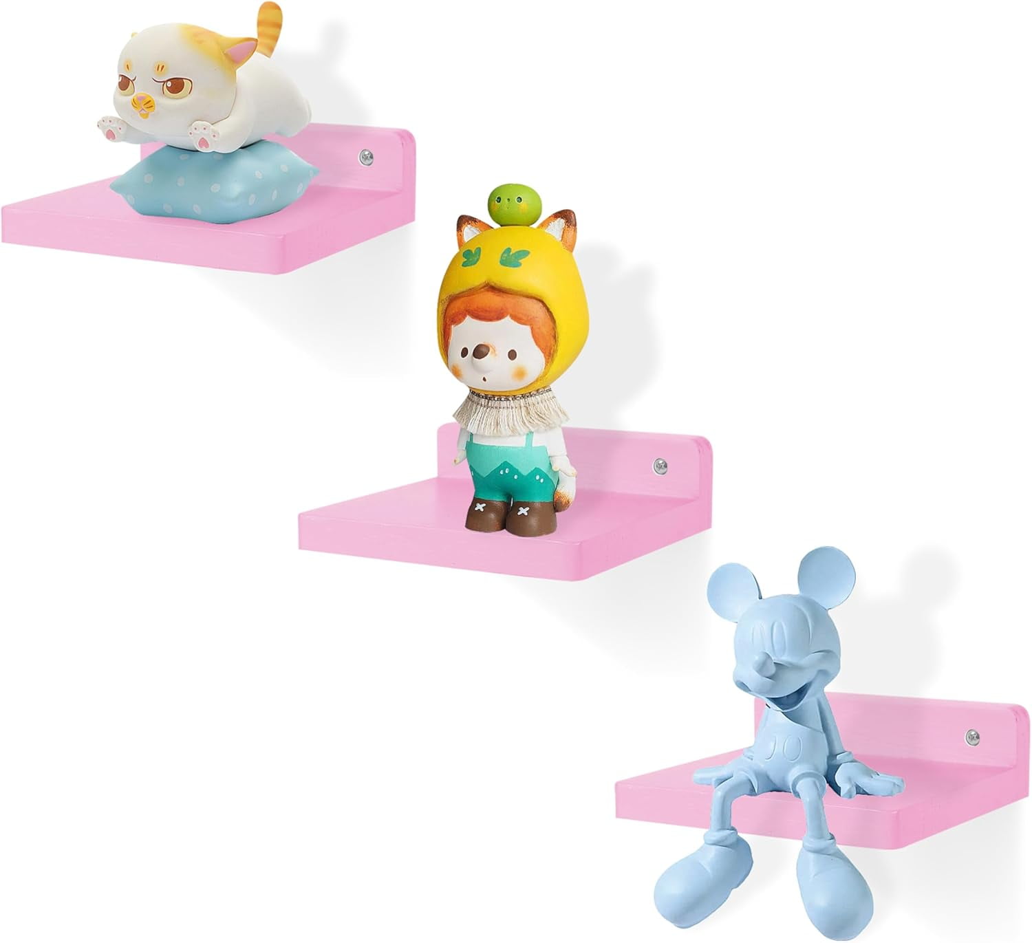 Small Floating Shelf,5 Inch Mini Shelves,Set of 3 Small Wall Shelf for ...