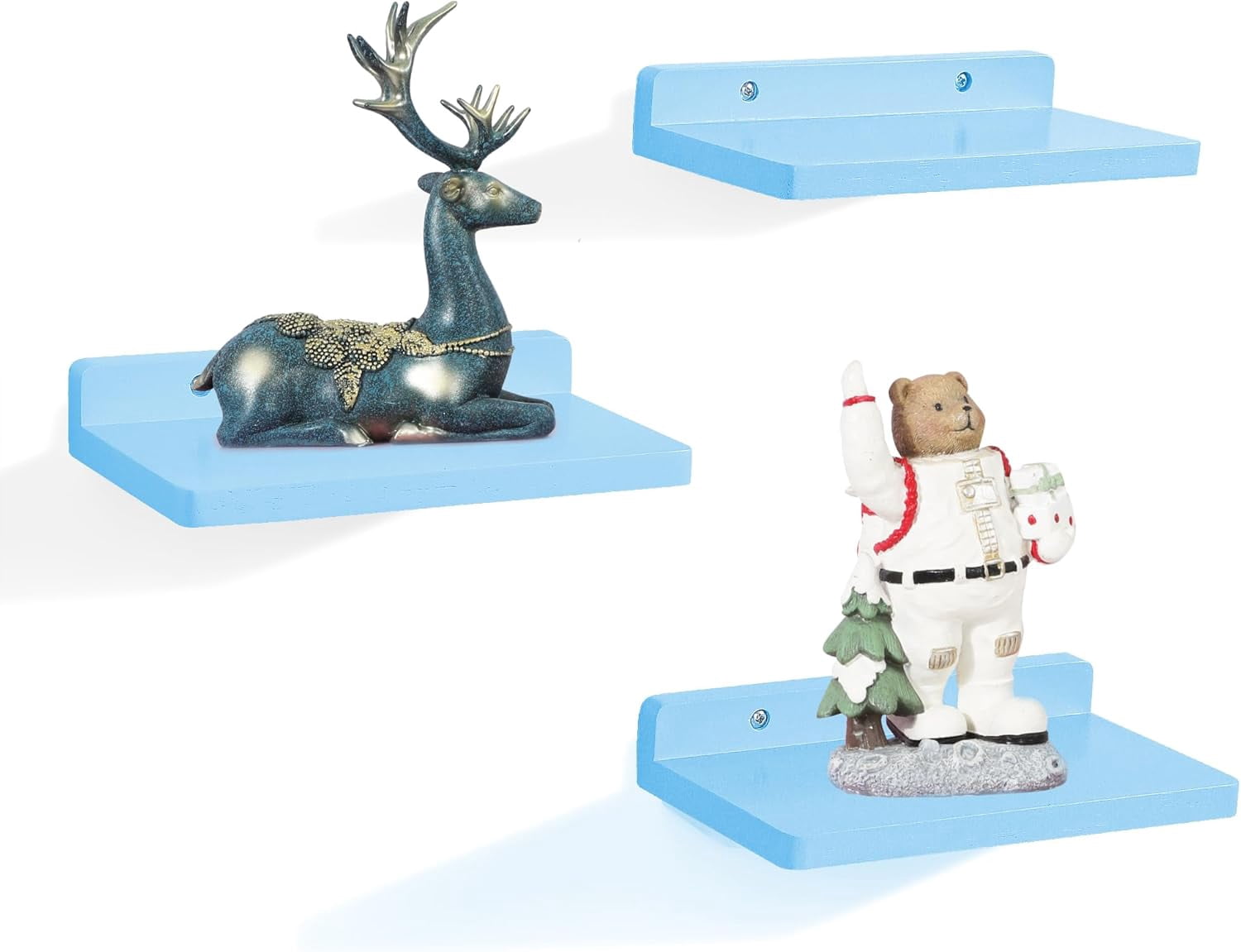 Small Floating Shelf,5 x 8.5 Inch,Set of 3 Small Wall Shelf for Bedroom ...