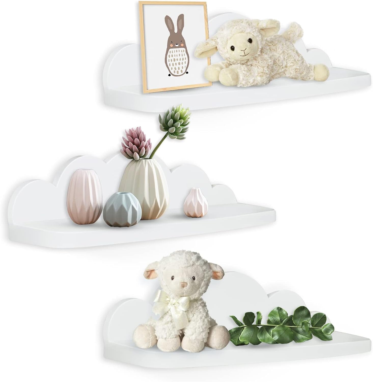 Small Floating Shelves Mini Cloud Shelves Hanging Display Wall Shelf ...