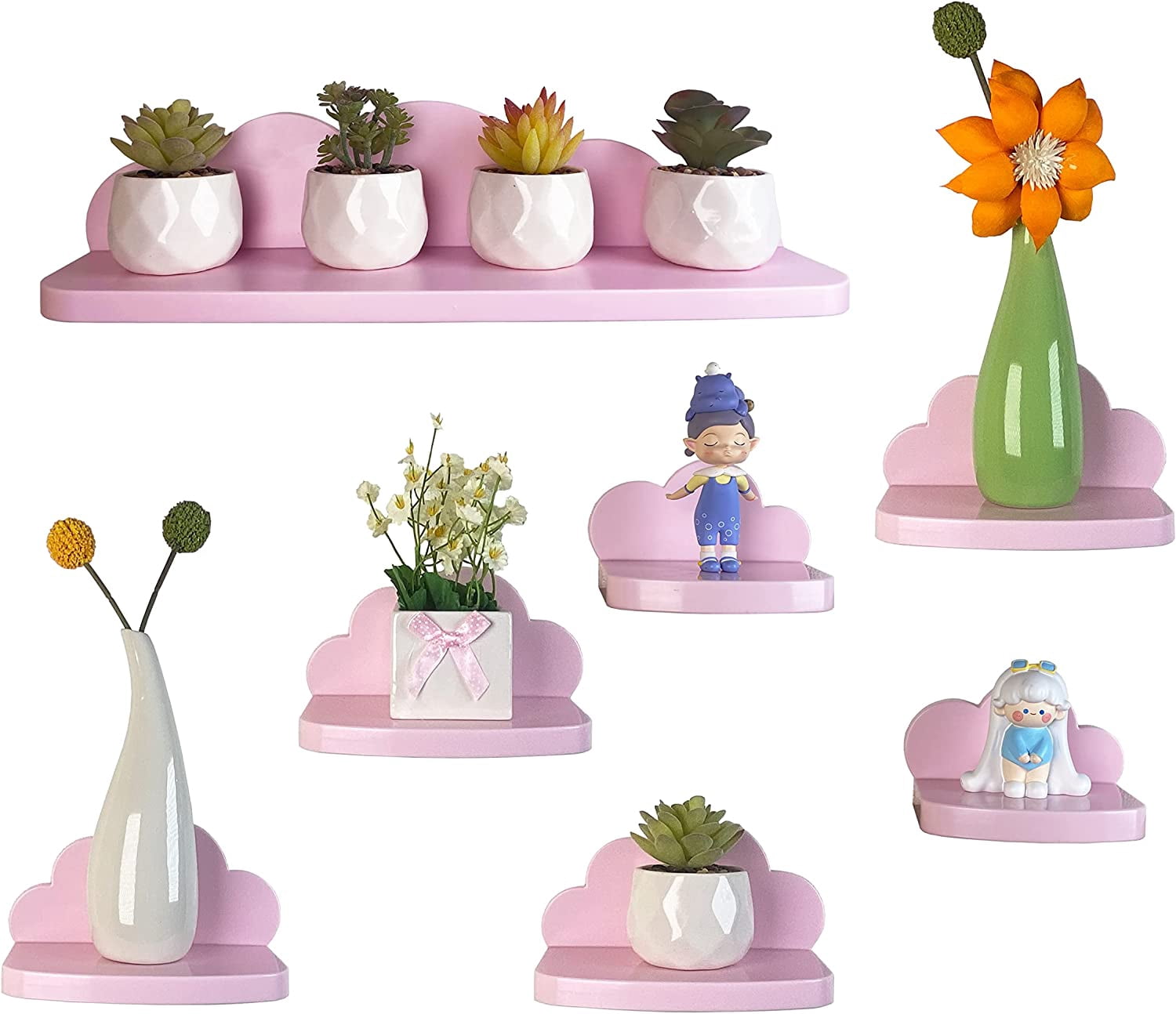 Small Floating Shelves Mini Cloud Shelves Hanging Display Wall Shelf ...