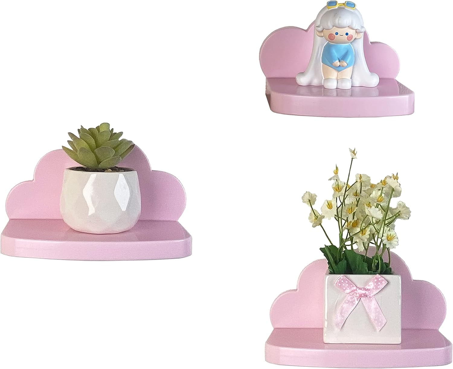 Small Floating Shelves Mini Cloud Shelves Hanging Display Wall Shelf ...