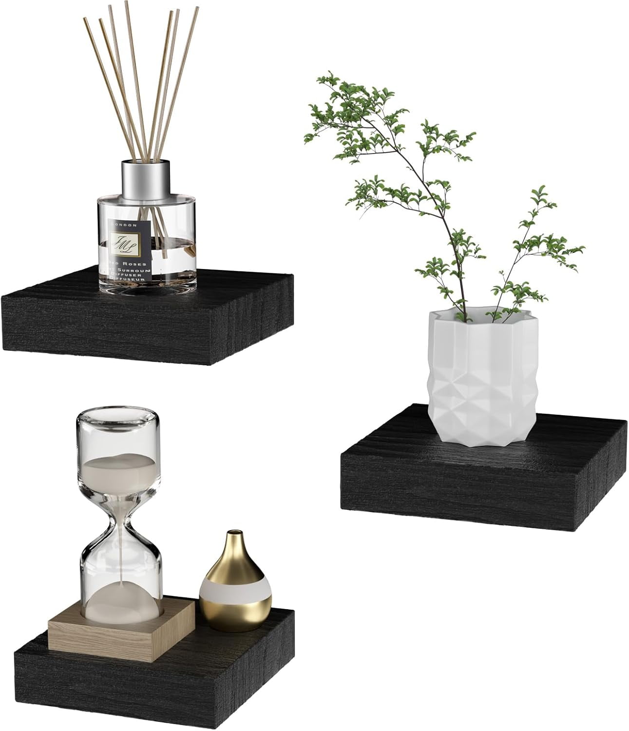 Small Floating Shelves for Wall - x Shelves for Bedroom Living Room ...