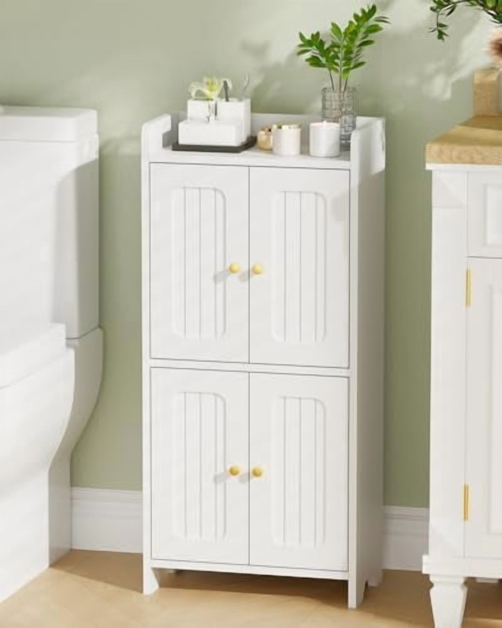 Small Floor Cabinet, Toilet Paper Storage, Bathroom Storage Cabinet ...
