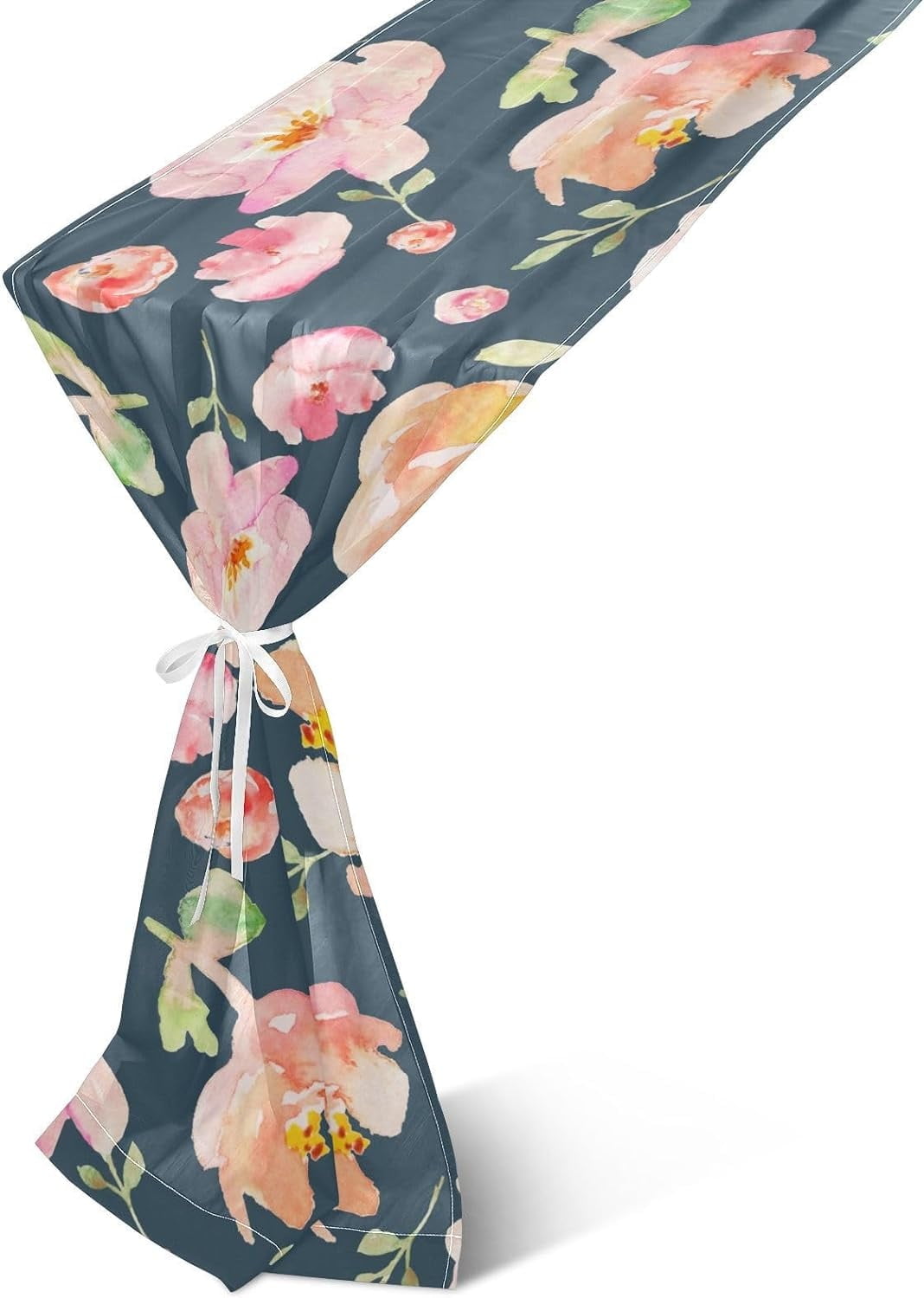 Small Floral Gauze Table Runner, 18x108in Towel for Wedding, Baby ...