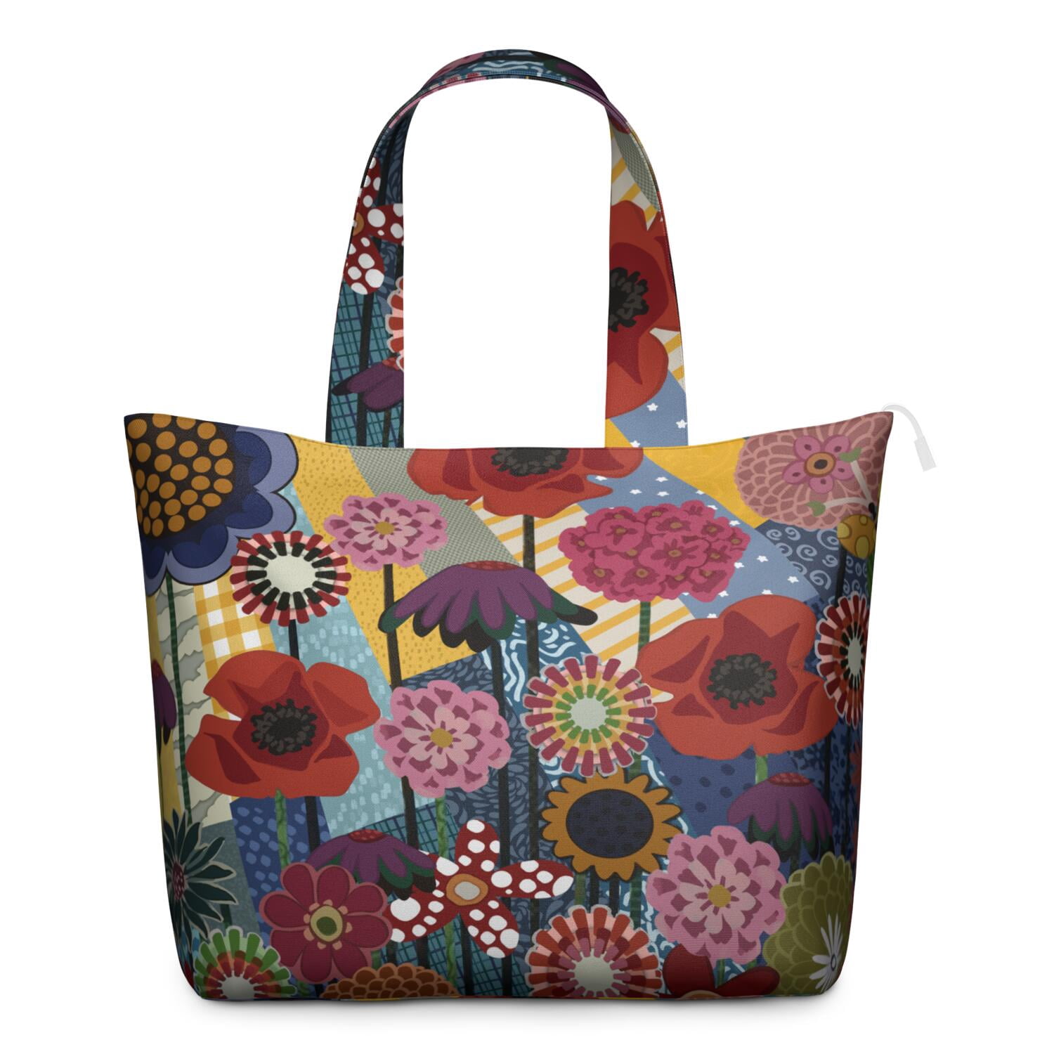 Small Floral Print Large Capacity Weekender Bag, Lightweight Carry-On ...