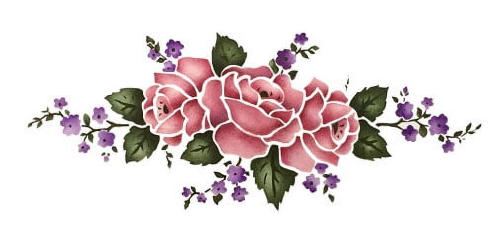 Small Floral Spray Wall Stencil - DEE621 by DeeSigns - Walmart.com