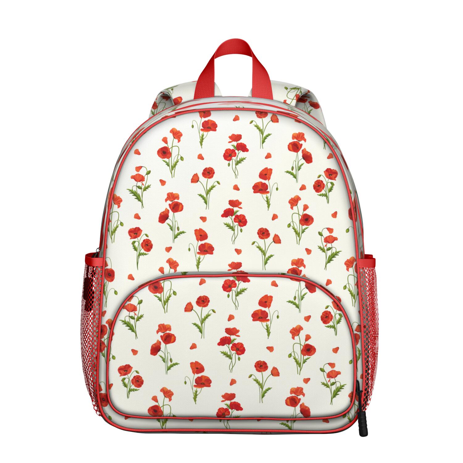 Small Floral Students Backpack - Rustic Country Style Watercolor Flower ...