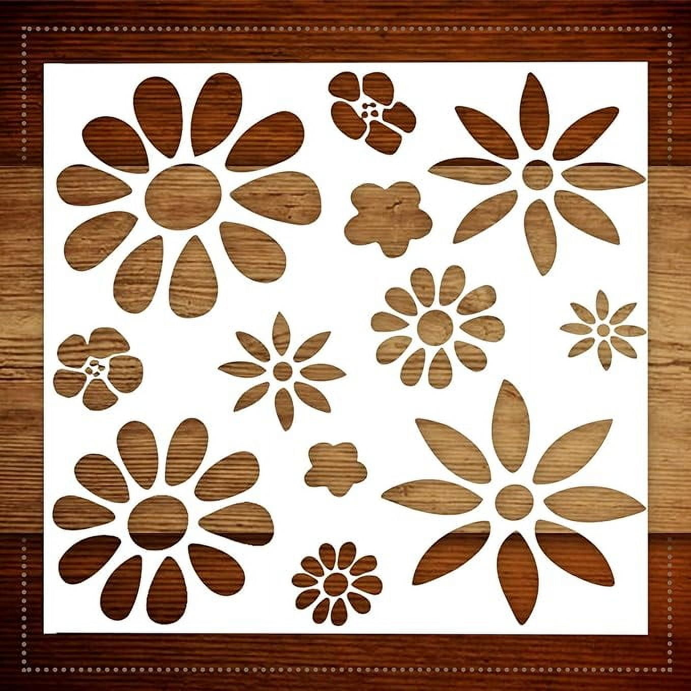Small Flowers Stencil for Painting DIY Decorative Stencil Boho Stencil ...