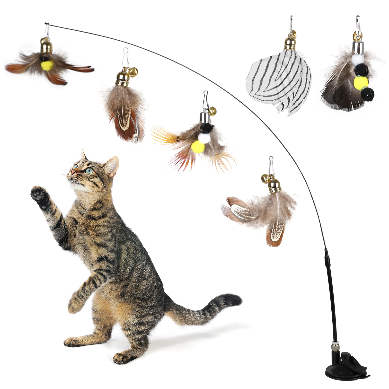 Small Flying Cat Wand Feathers Replace Playing Insects And Butterflies ...