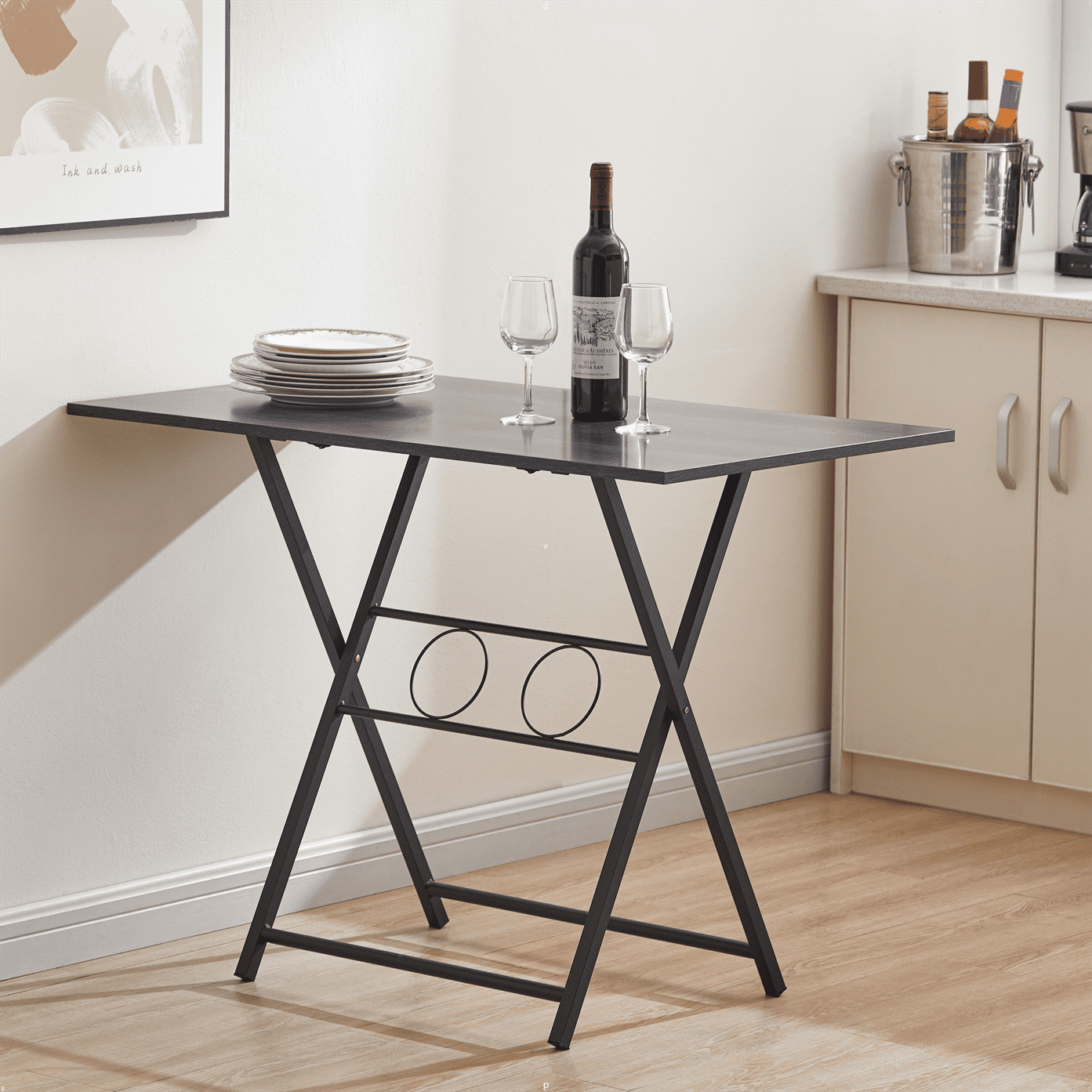 Small Foldable Desk for Small Spaces, Living Room Multifunctional ...