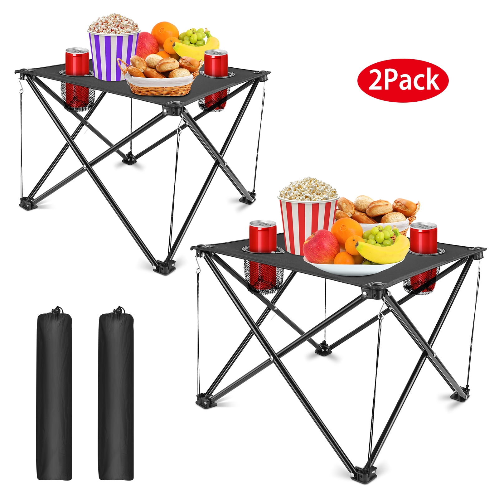 Small Folding Camping Table, Heavy-Duty Portable Camping Folding Table ...