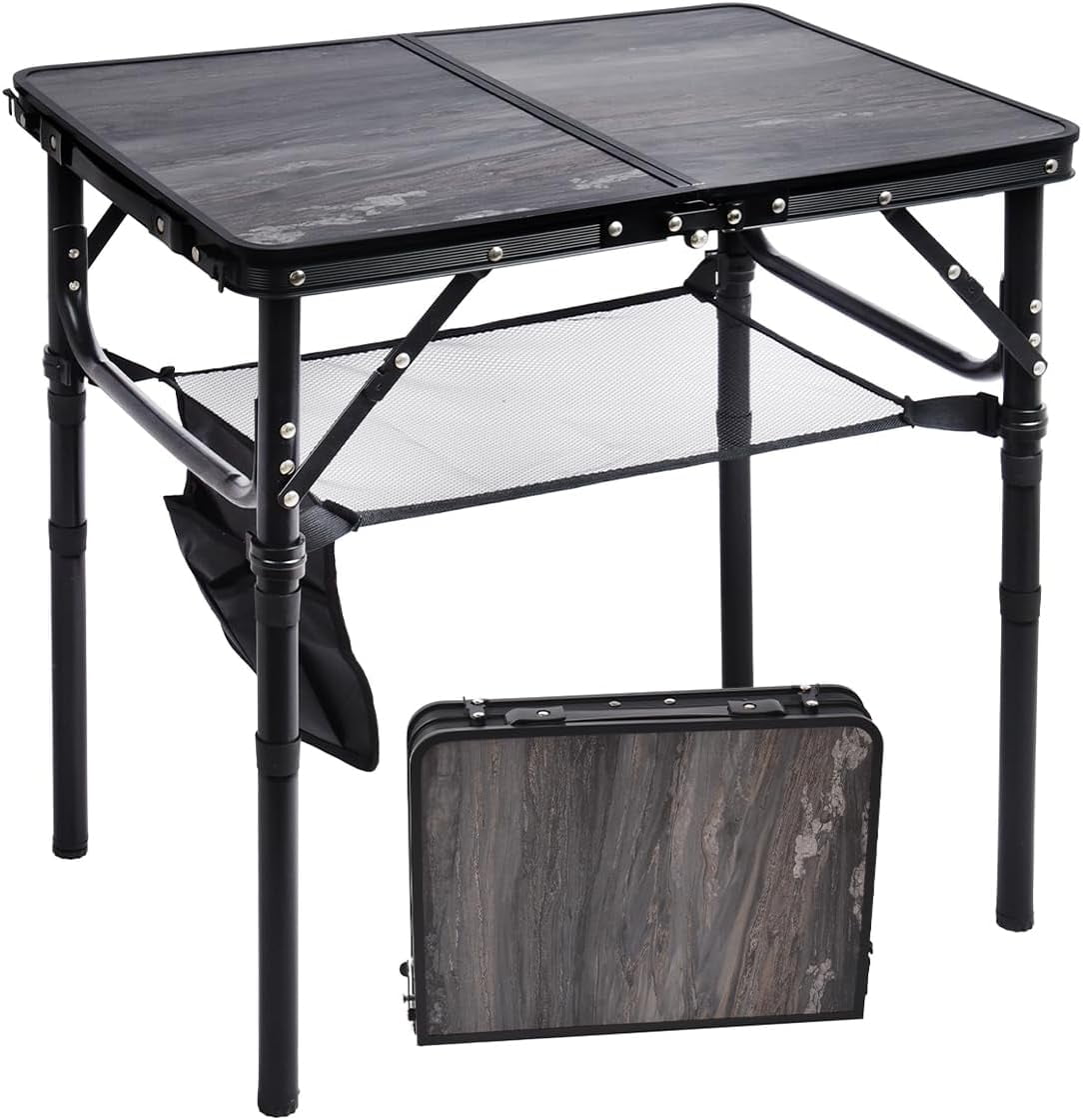 Small Folding Camping Table, Portable Picnic Table Aluminum Folding ...