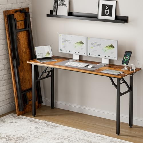 Small Folding Computer Desk – Portable 35.8 Inch Foldable Laptop Table ...