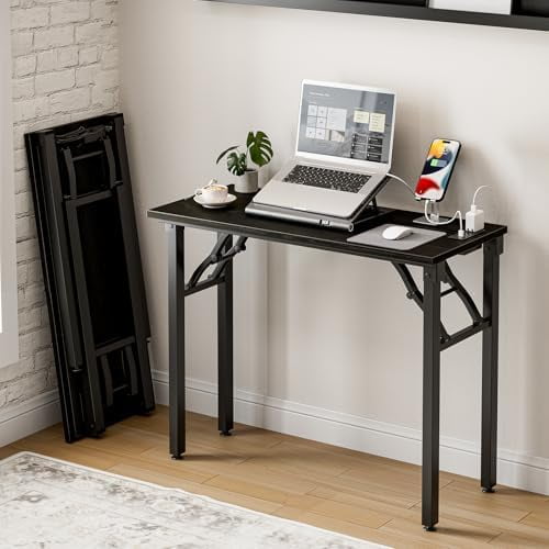 Small Folding Computer Desk – Portable 35.8 Inch Foldable Laptop Table ...
