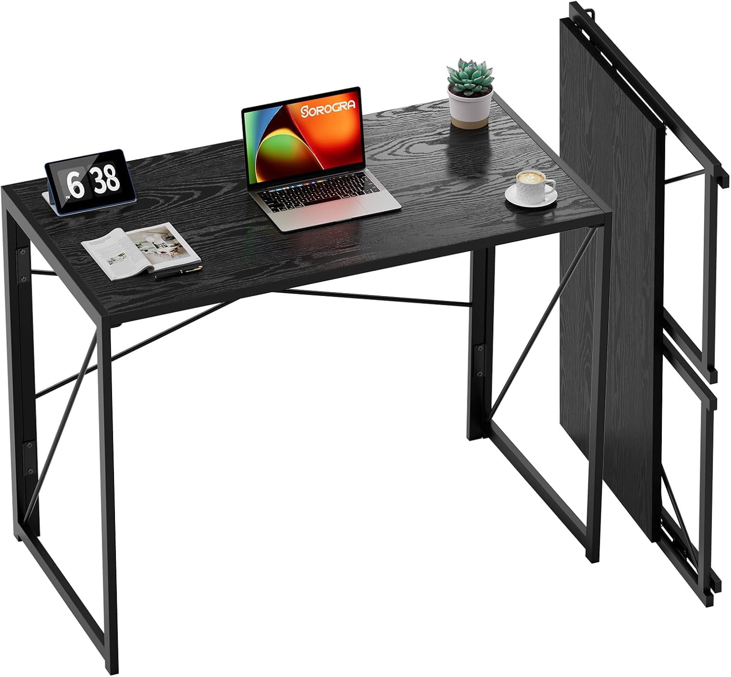Small Folding Desk, No Assembly Required Computer Desks, 31.5 inch ...